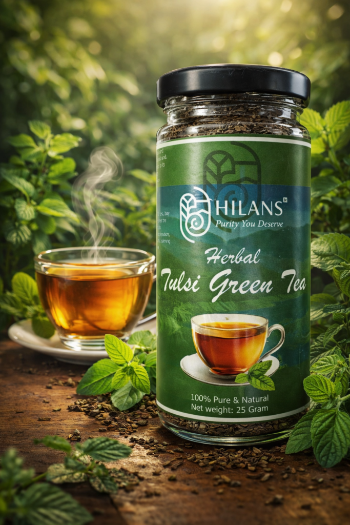 HILANS HERBAL TULSI GREEN TEA - Purity you deserve - Uttarakhand Haat